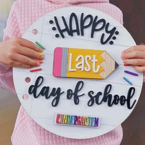 Kids Interchangeable First Day of School Sign, 100th Day of School ...