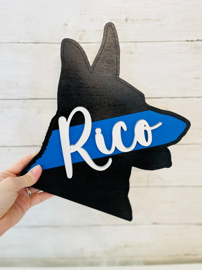 Police K9 Wooden Sign Thin Blue Line K9 Sign Law Enforcement | Etsy