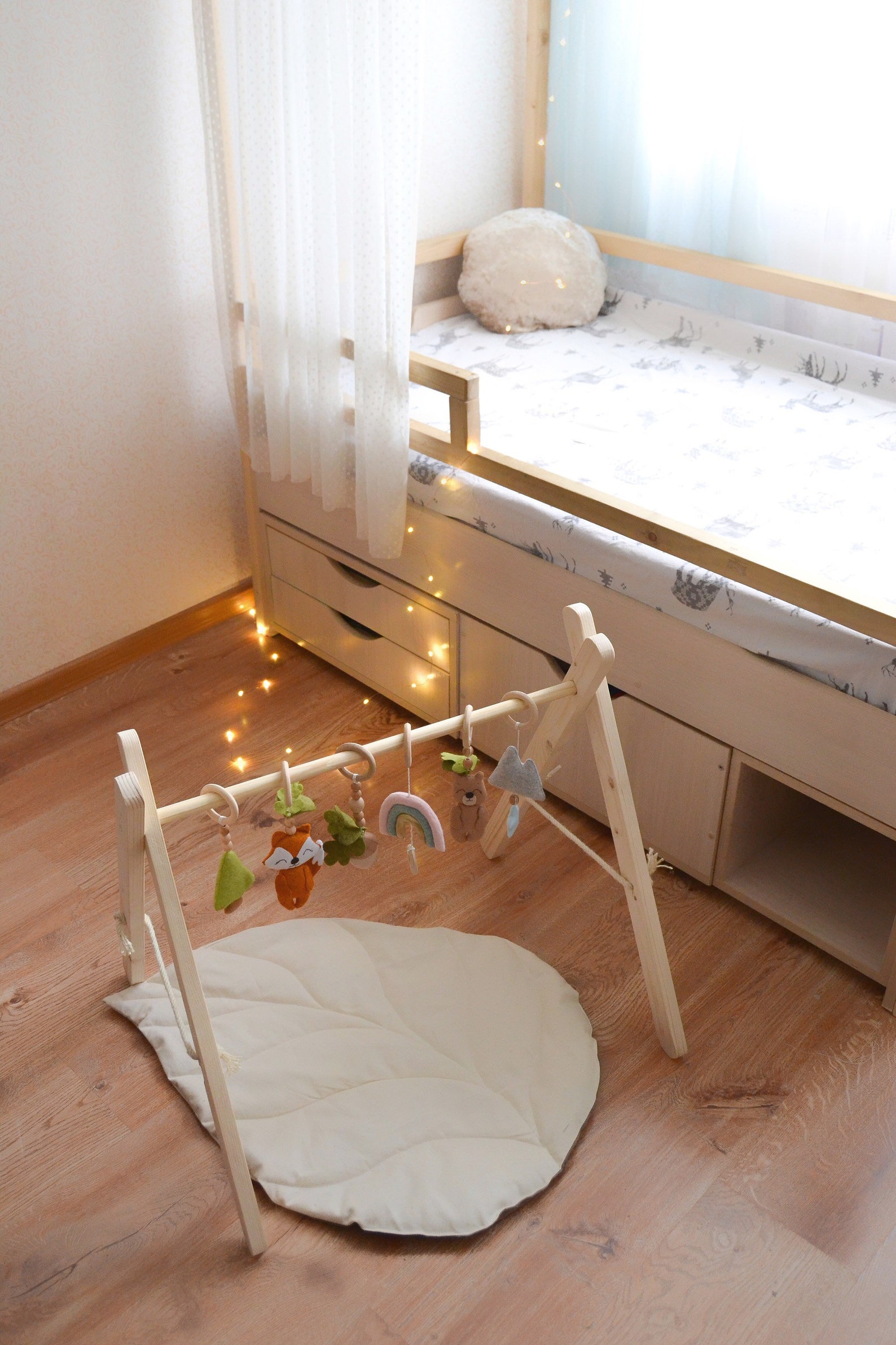 Baby Play Gym Natural Wood Play Gym for Baby Wooden Baby - Etsy