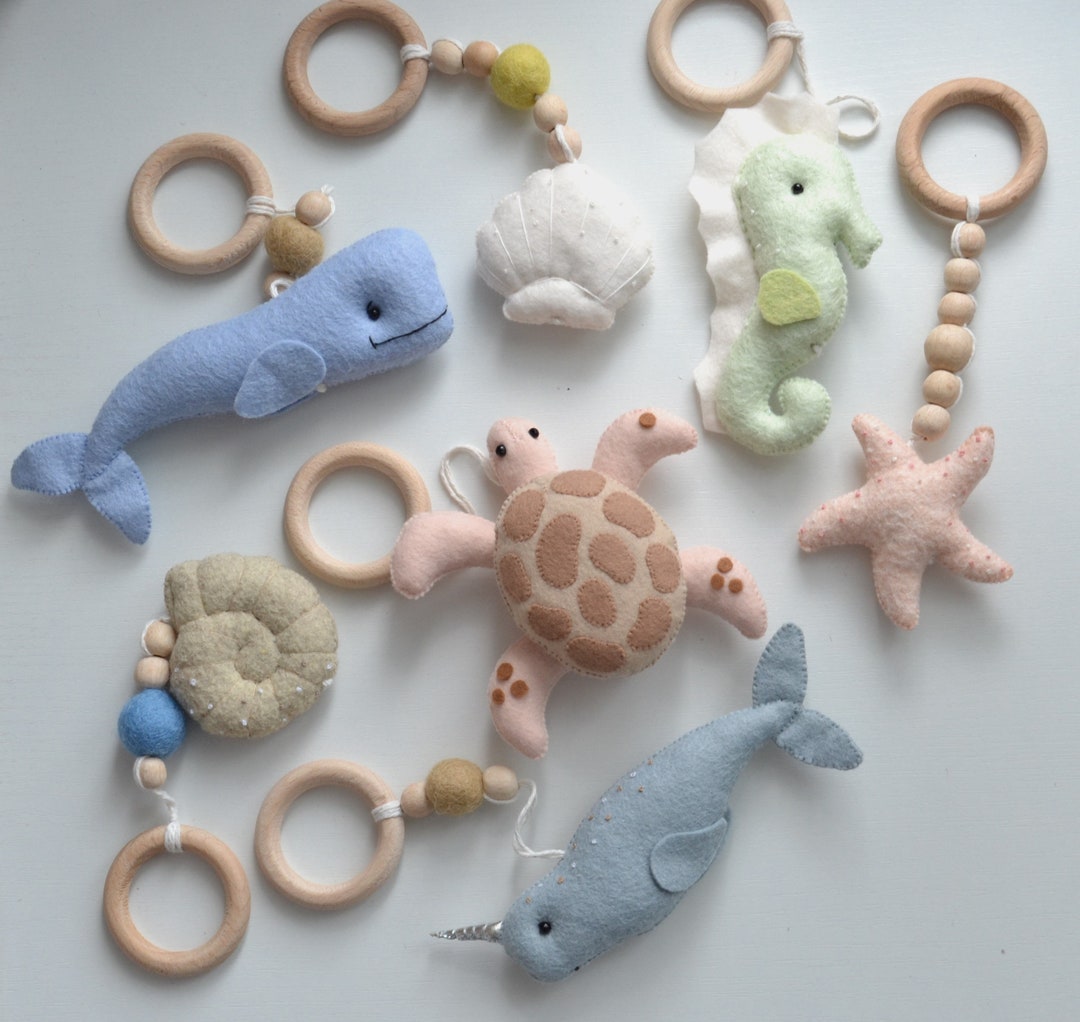 Ocean Baby Play Gym Toys With Narwhal, Whale , Turtle and Shell ...
