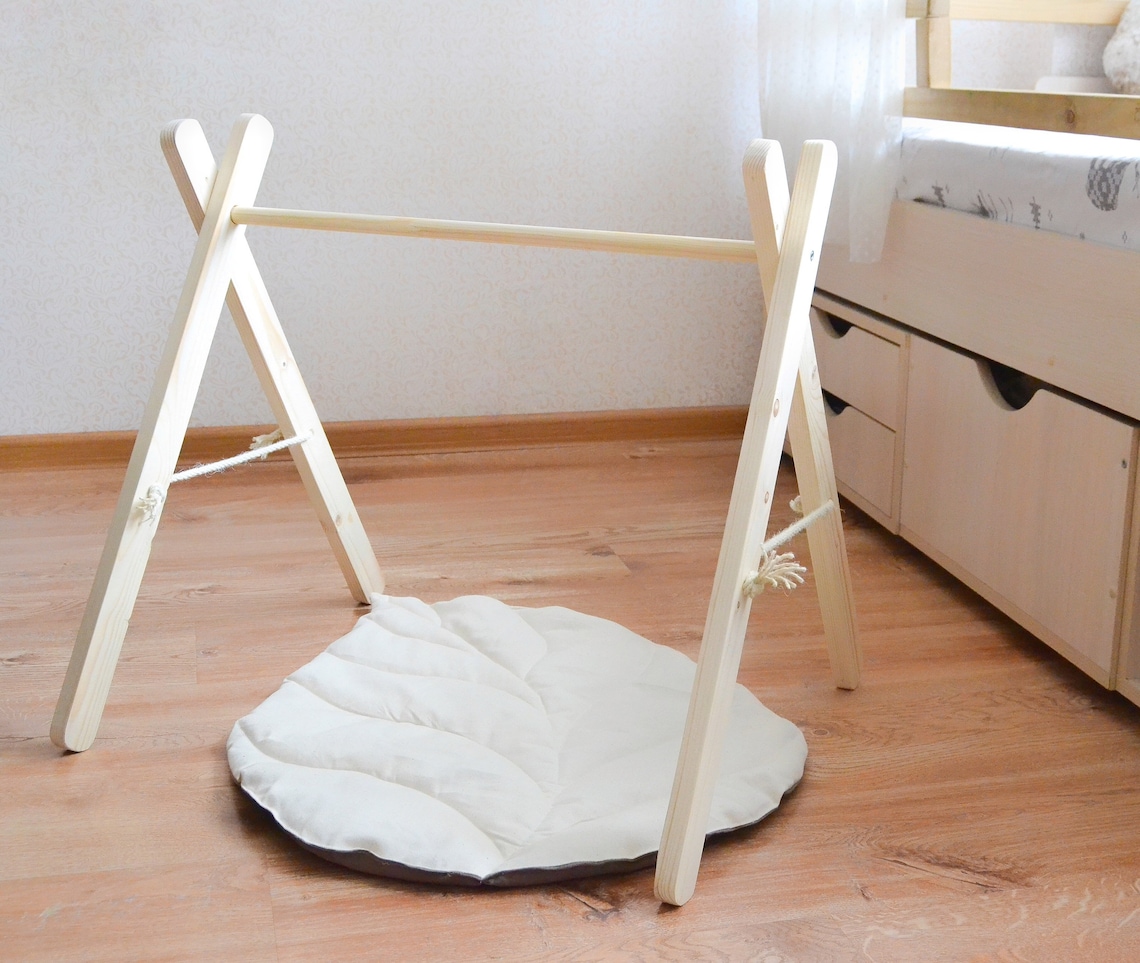 Baby Play Gym Natural Wood Play Gym for Baby Wooden Baby - Etsy