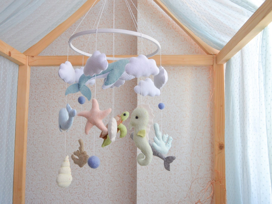 Ocean Baby Mobile With Whale and Sea Creature ,hanging Crib Mobile ...