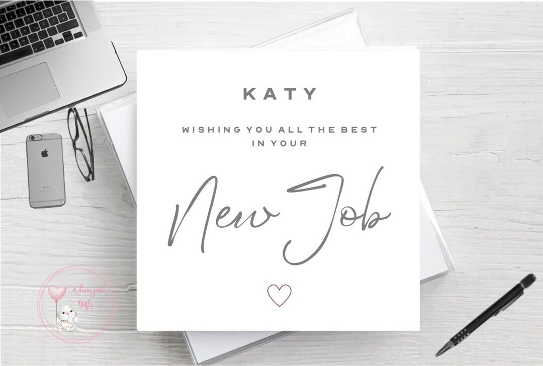 Personalised New Job Card - Etsy UK