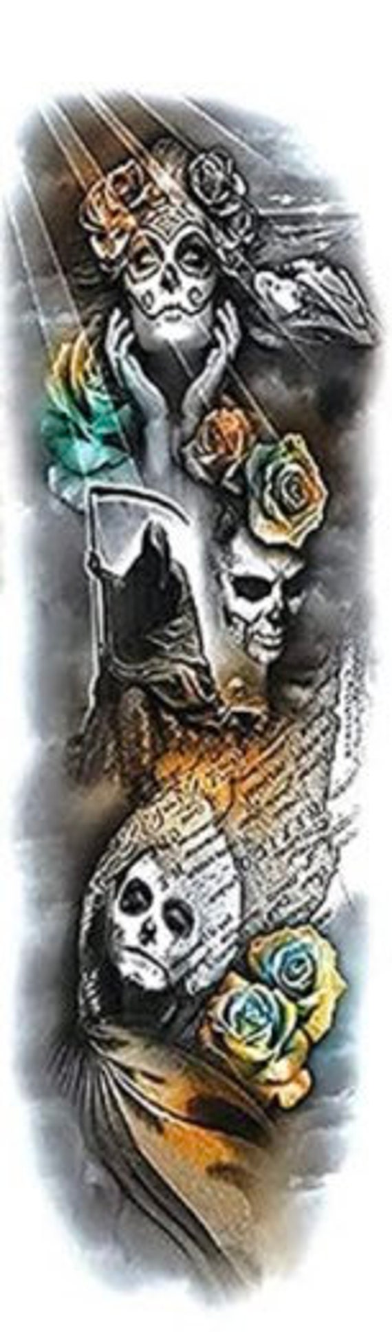Grim Reaper Tattoo Sleeve