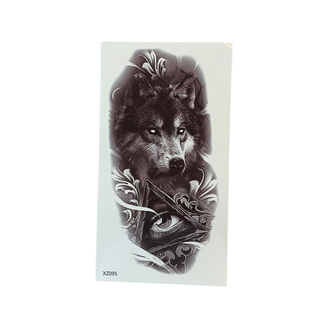 Realistic Full Body Wolf Tattoo