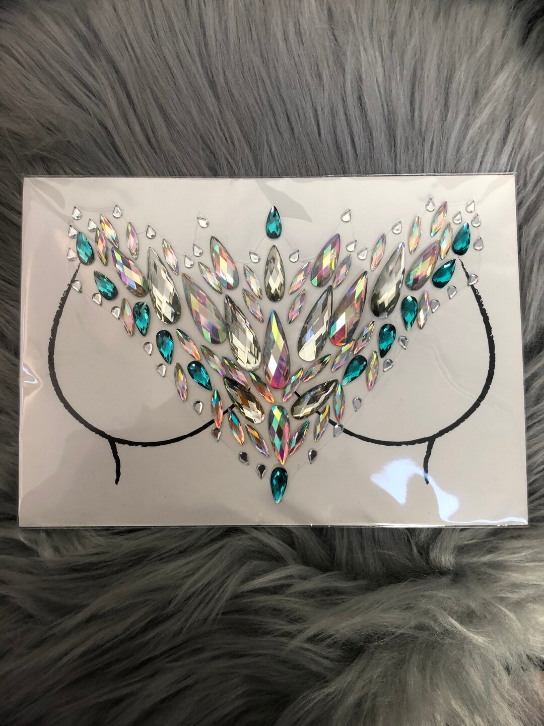 Acrylic Self-adhesive Rhinestone Body Stickers Temporary - Etsy