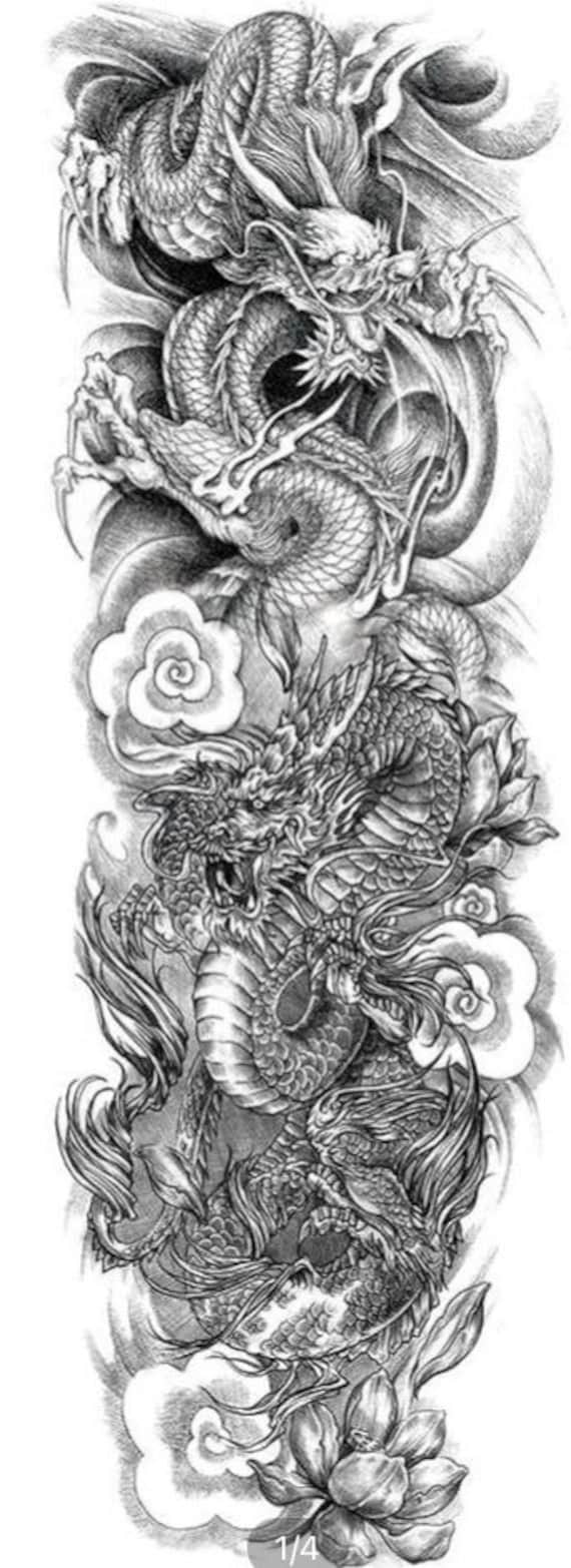 Chinese Dragon Tattoo Sleeve Designs
