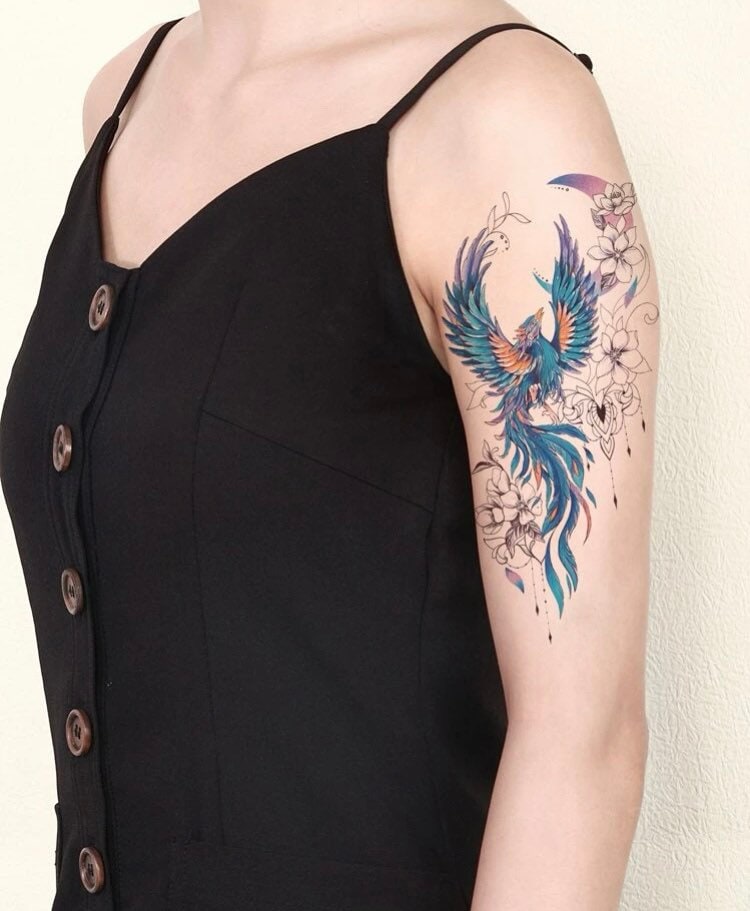 Heart Phoenix Tattoo