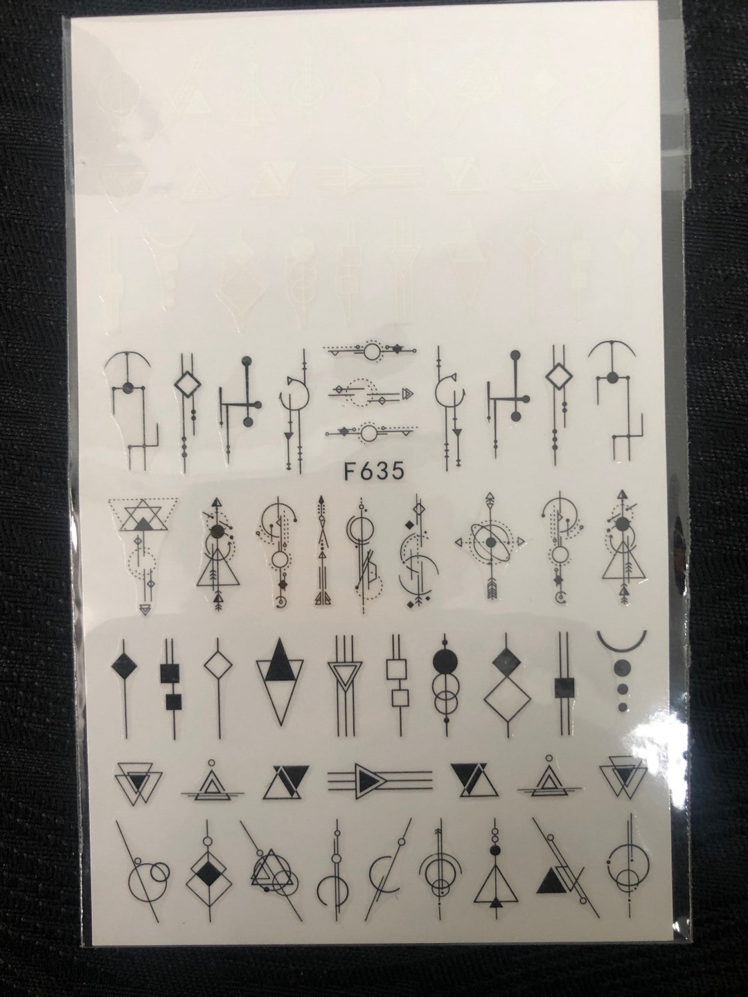 Sigil Nail Decals Arrow Witch Witchy Fingernail Art Fashion Nail Art ...