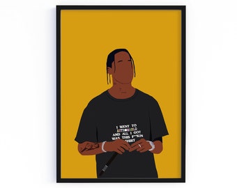 Travis Scott Wall Art - Etsy UK