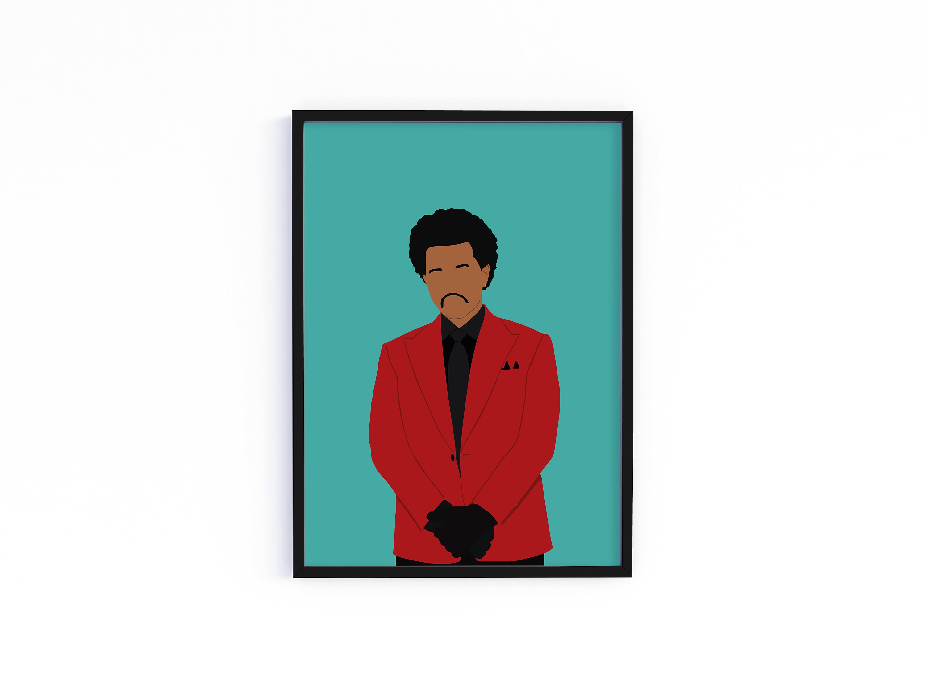 The Weeknd Print, Art Print, Minimalist Illustration, Singer, Wall Art ...