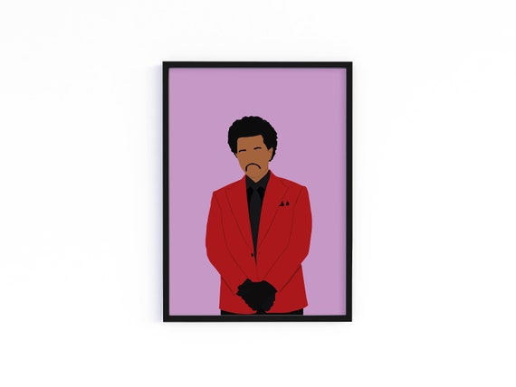 The Weeknd Print Art Print Minimalist Illustration Singer - Etsy UK