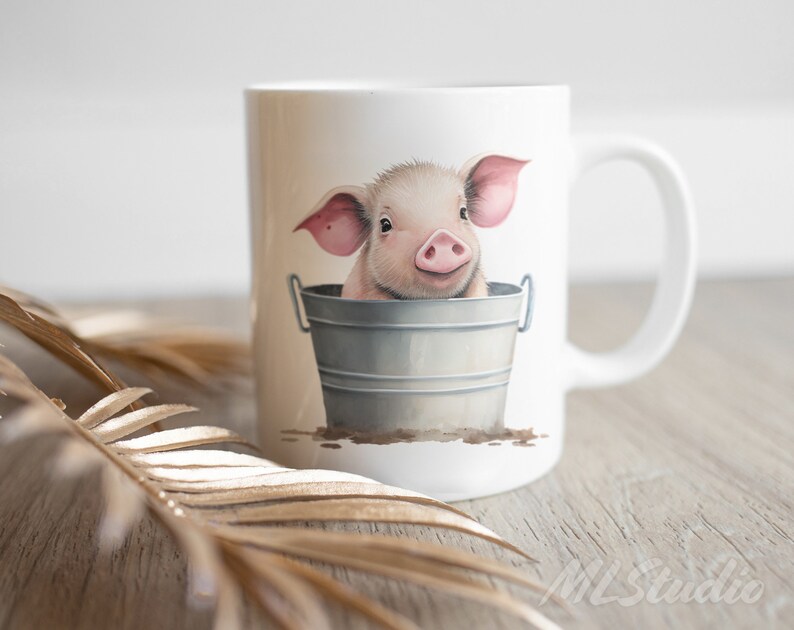 Baby Pig in a Bucket PNG Pig PNG Baby Pig Sublimation - Etsy