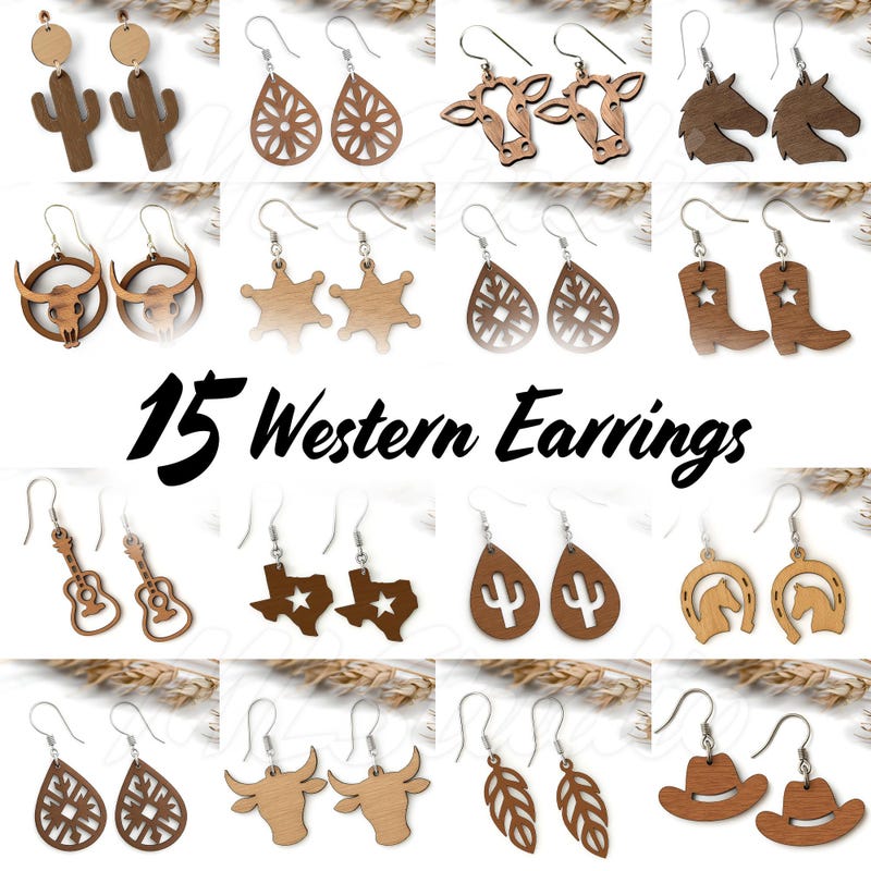 South Western Earring Svgs - Etsy