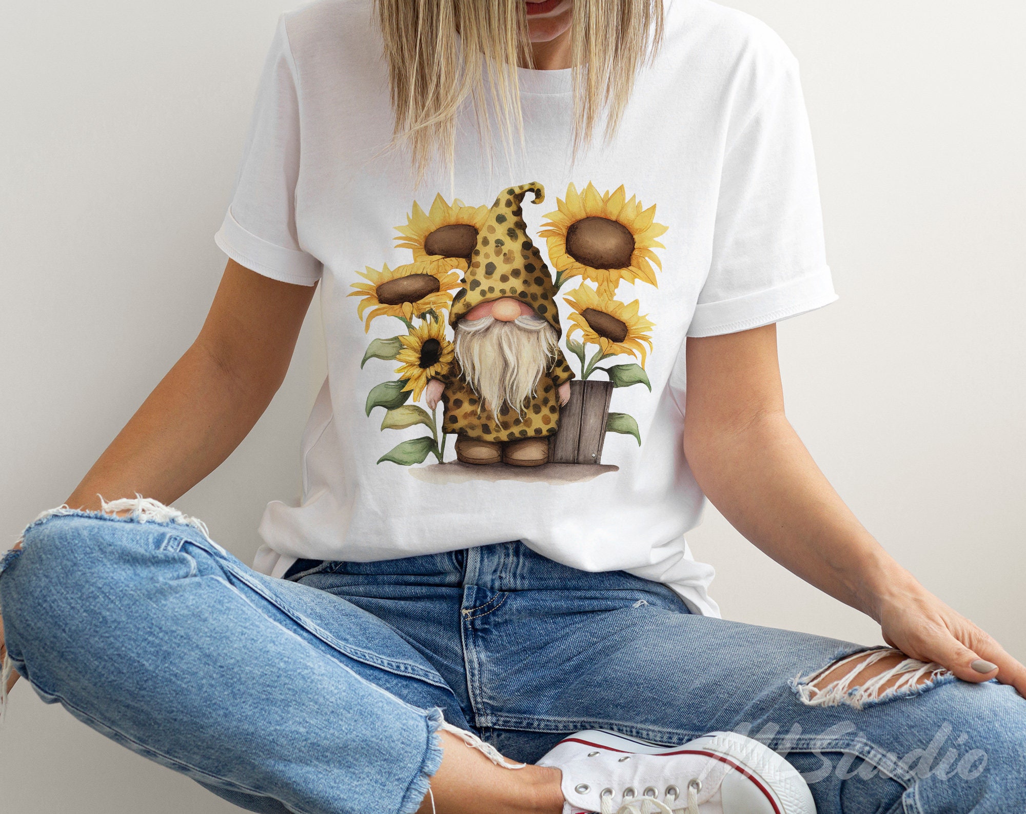 Leopard Gnome PNG Spring Gnome Png Gnome Png Sunflowers - Etsy