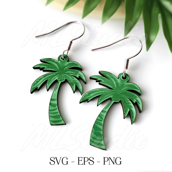 Palm Tree Earrings - Etsy UK