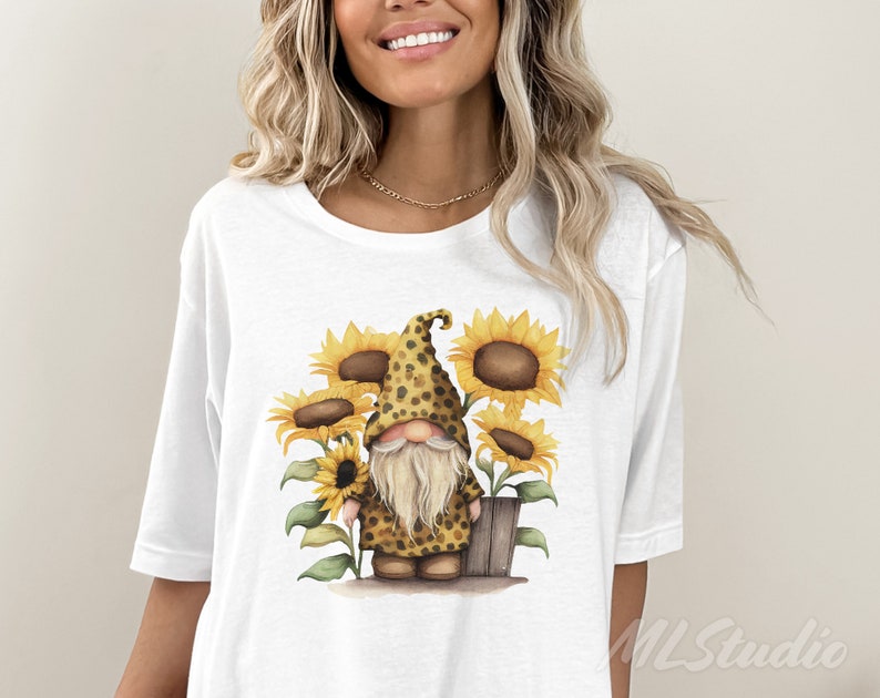 Leopard Gnome Png Spring Gnome Png Gnome Png Sunflowers Png Spring