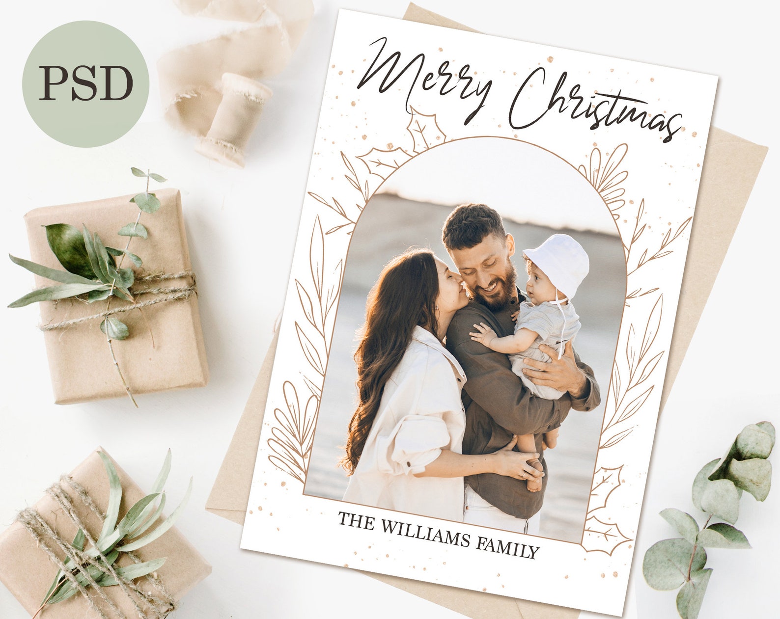 Christmas Card Bundle PSD Template, Photoshop Christmas Card Template ...