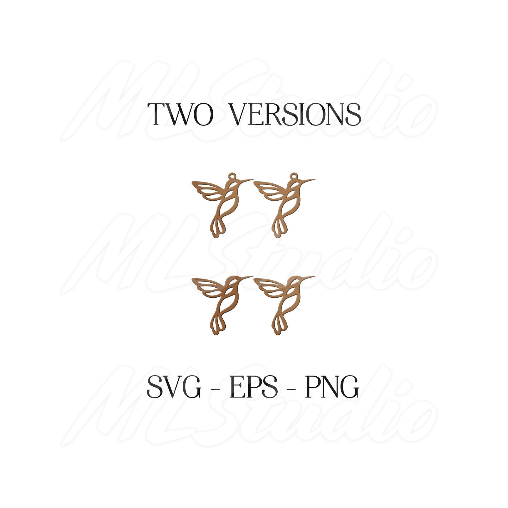 Hummingbird Earrings SVG, Bird Earring Svg, Engraving Pattern Svg, Wood ...