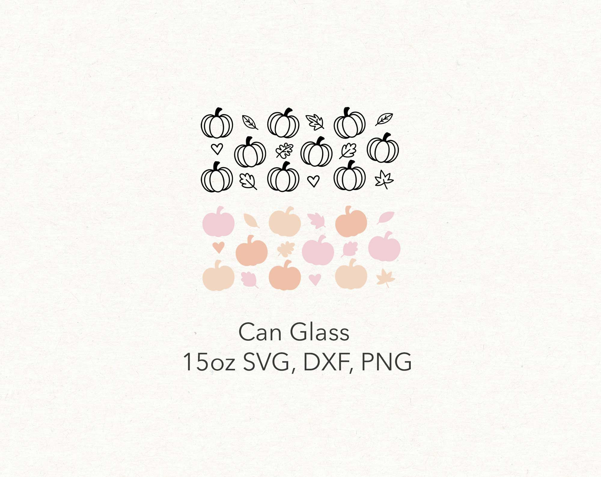 Cute Fall Pumpkins 16oz Can Glass Svg, Autumn Svg, 16oz Libbey Full ...