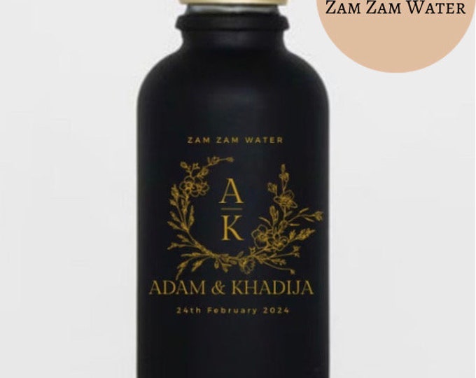 Zam Zam Stickers, Custom Zam Zam Labels, Wedding Favours, Favors - Etsy