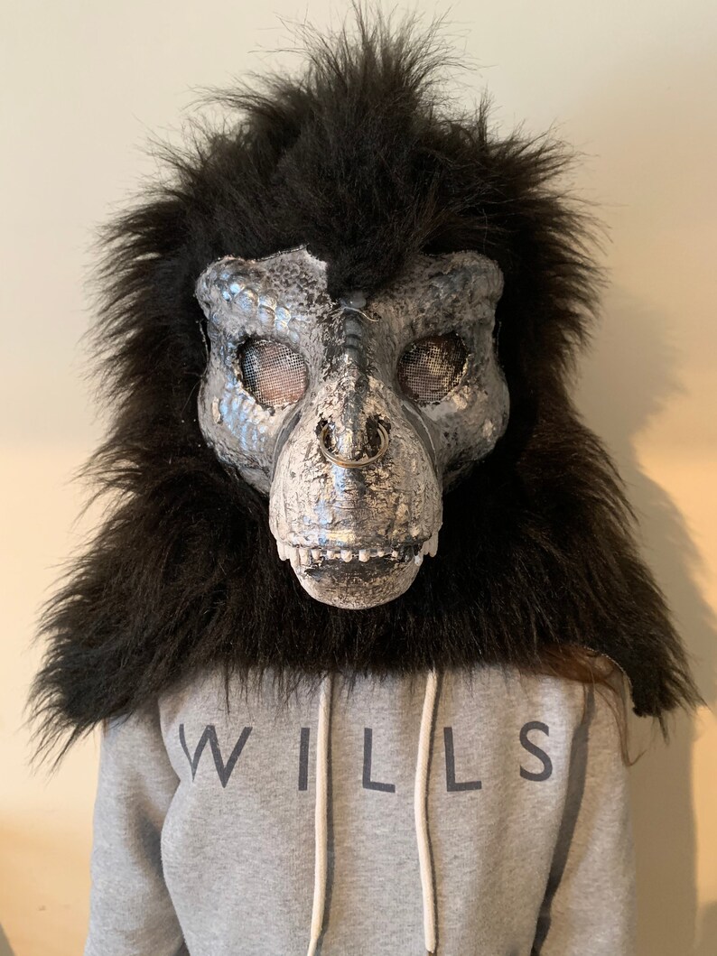 Furry Raptor Dino Mask - Etsy UK