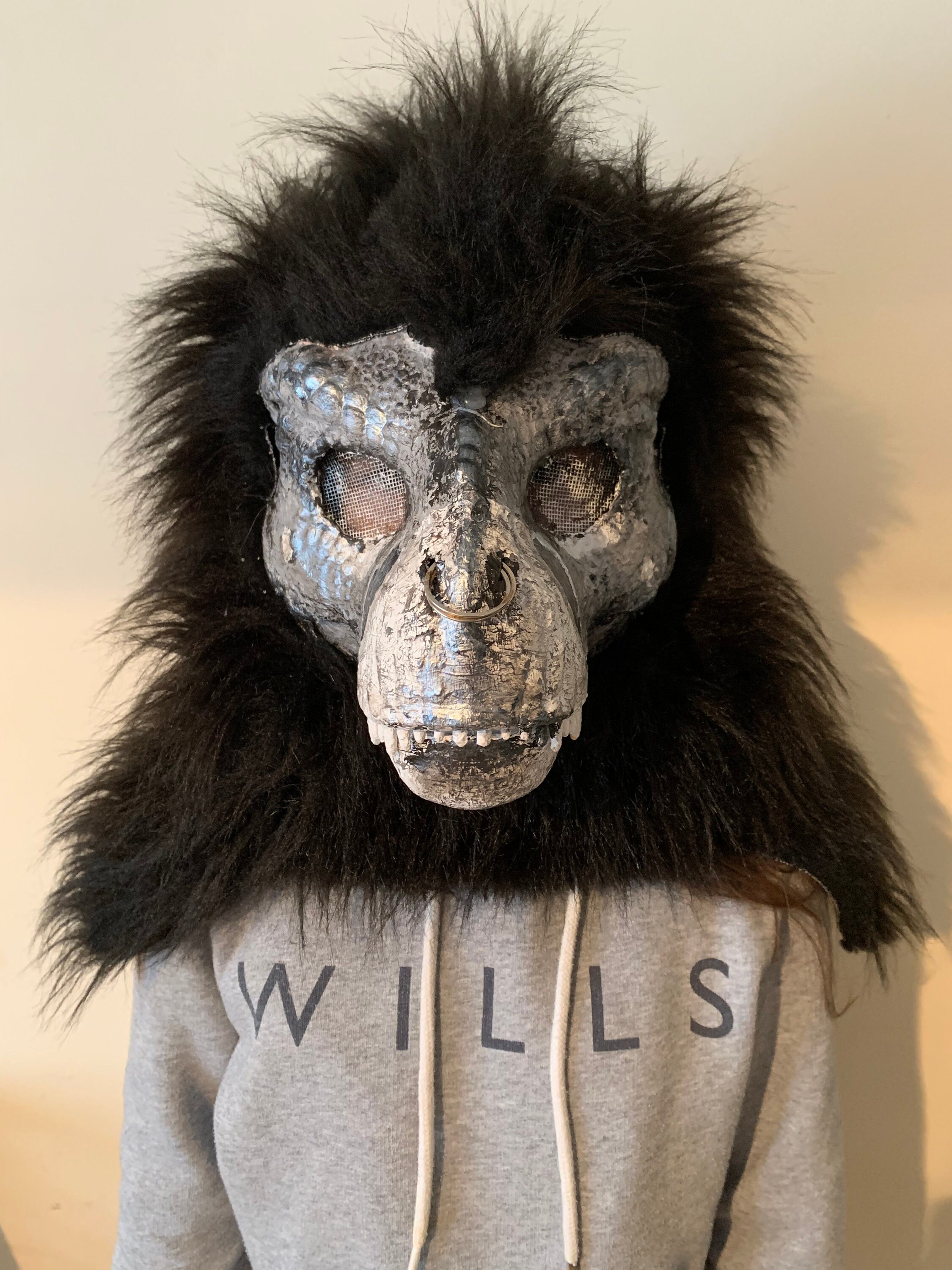 Furry Raptor Dino Mask - Etsy UK