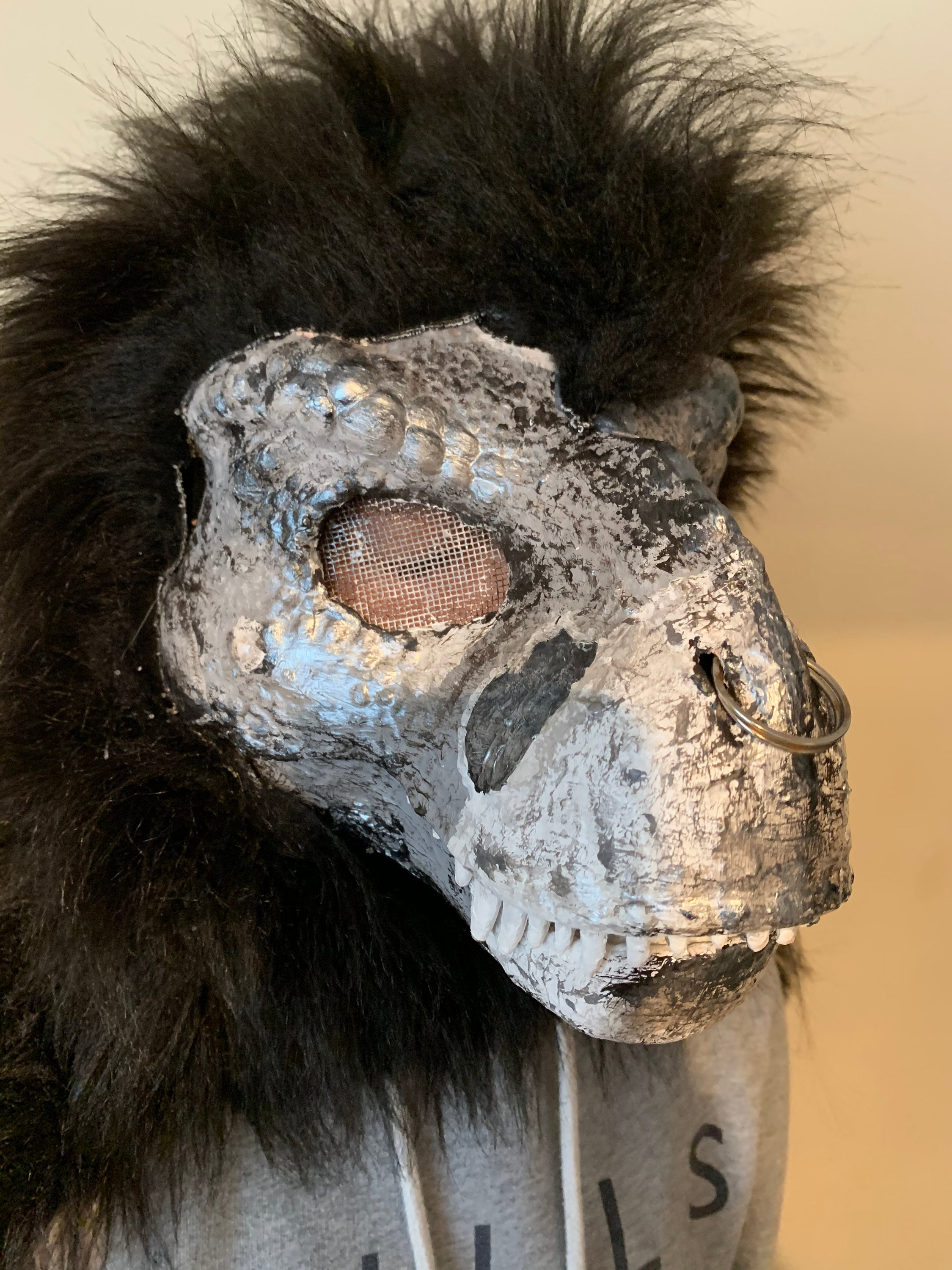 Furry Raptor Dino Mask - Etsy UK