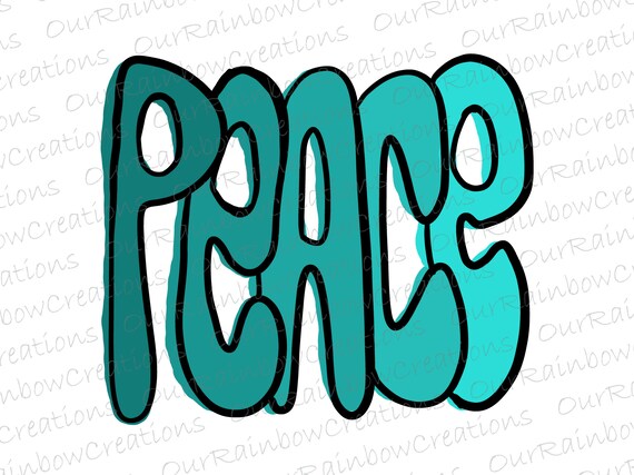 Peace Word PNG Instant Download Sublimation Shirt - Etsy