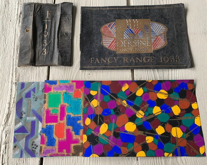 One 1933 Sample Paper From British Made Dersine Fancy Papers Sample ...