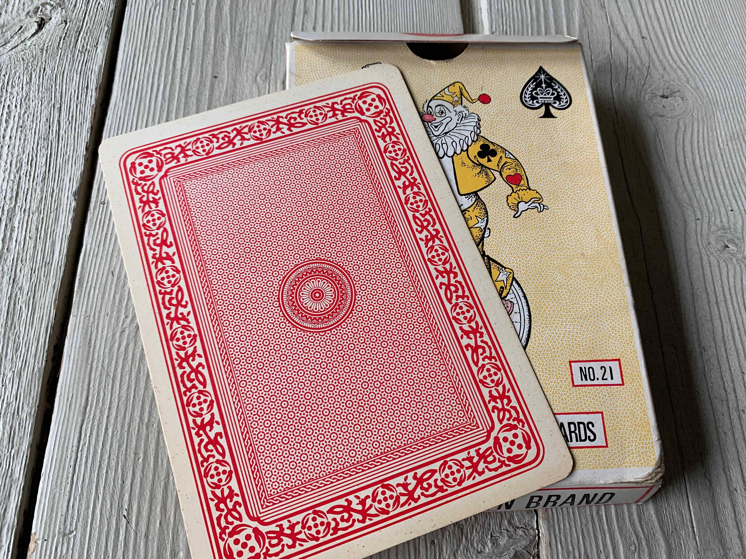 One Vintage Jumbo Card Midcentury Fun Oversized Playing Cards (box 2 ...