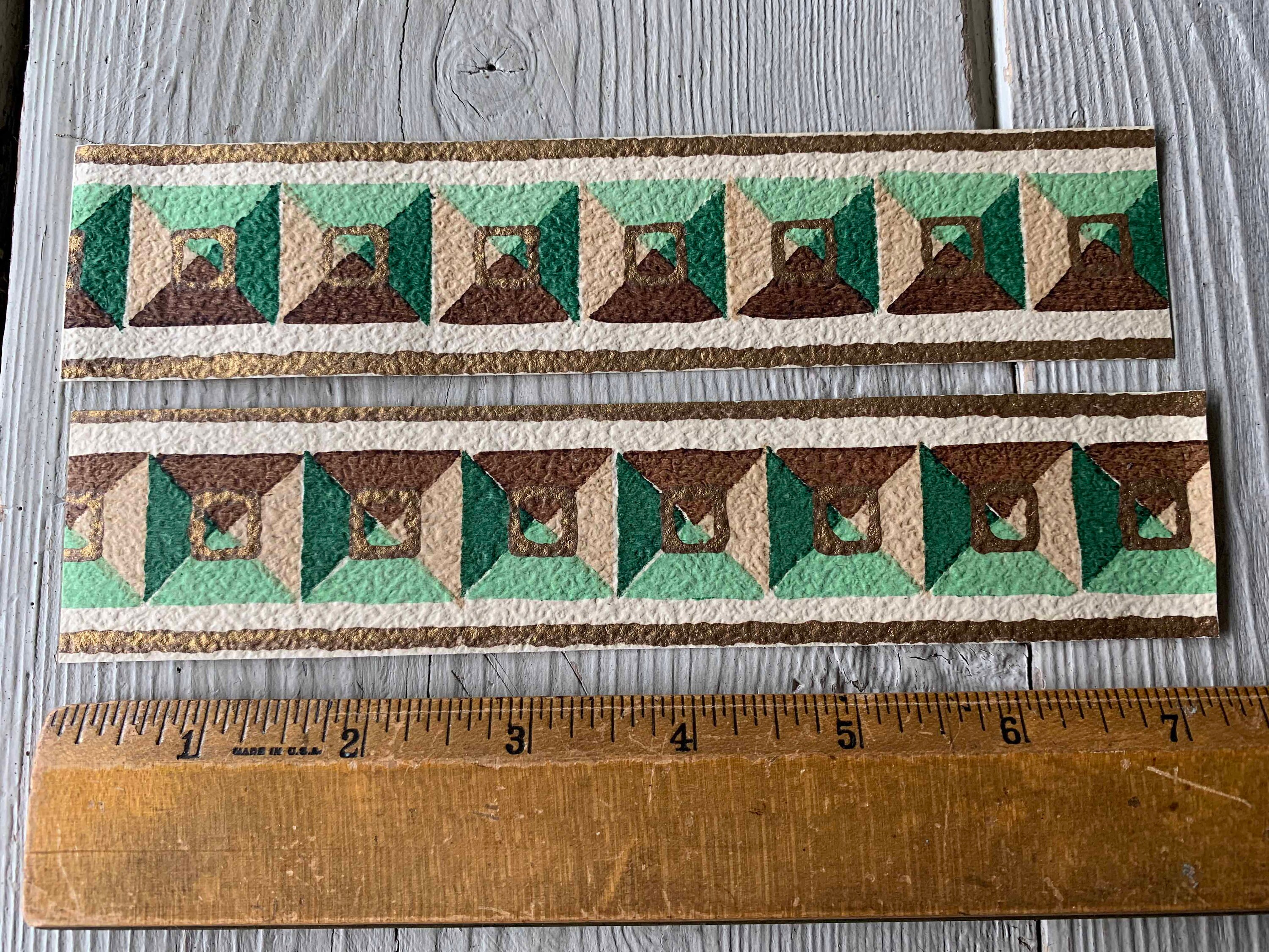 Set of Two 1933 Sample Paper Border Bands From British Made - Etsy