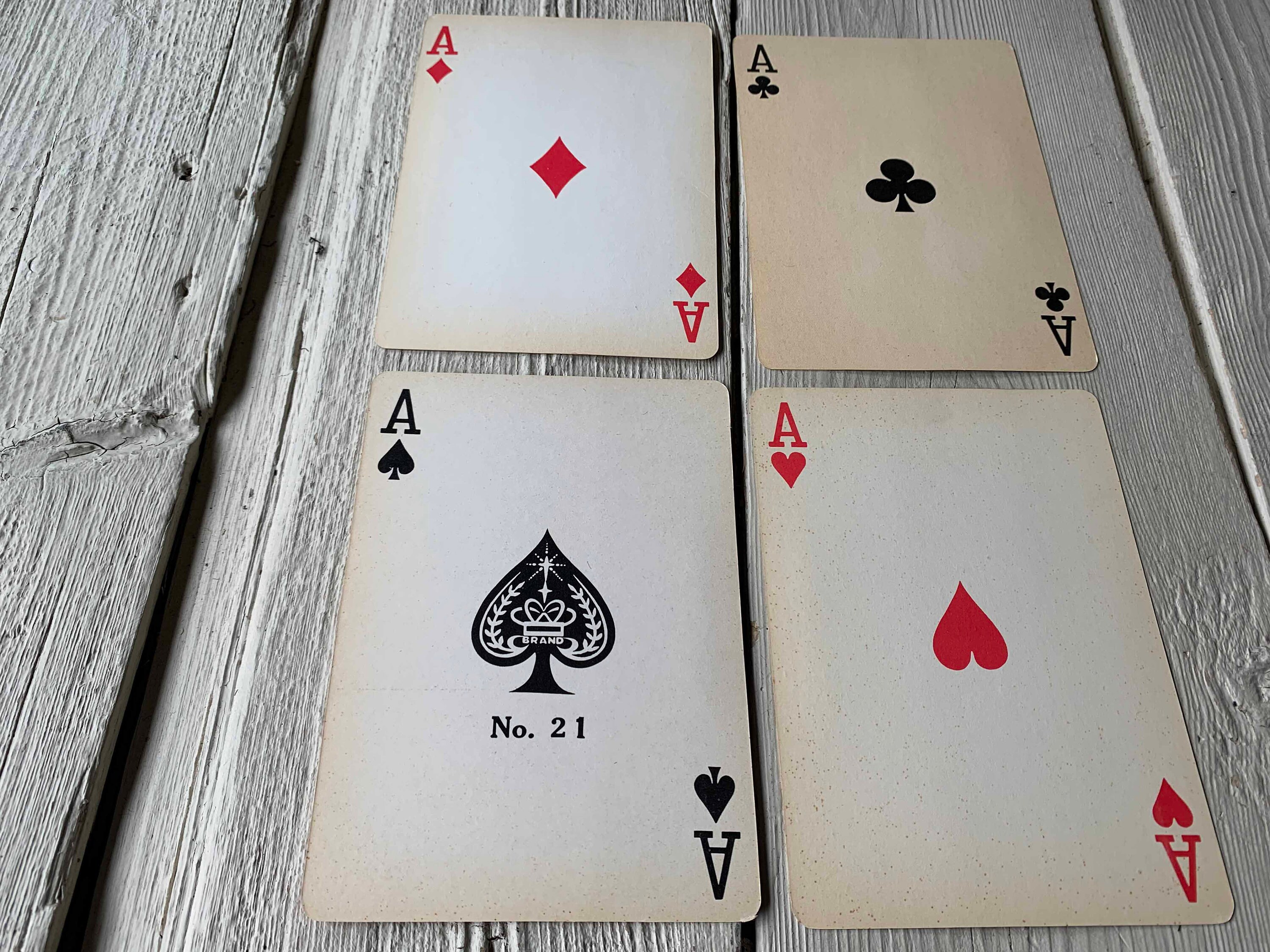 One Vintage Jumbo Card Midcentury Fun Oversized Playing Cards (box 2 ...