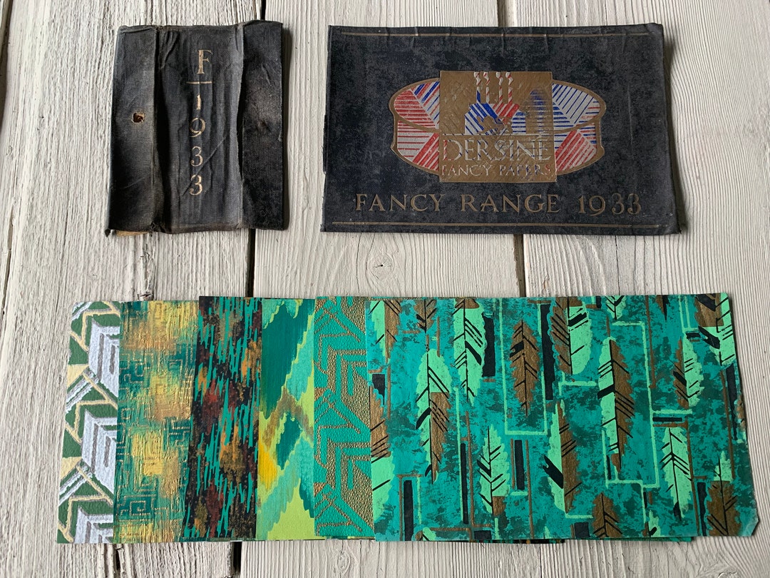 One 1933 Sample Paper From British Made Dersine Fancy Papers Sample ...