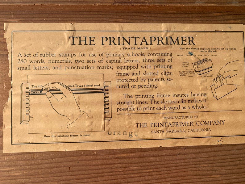 One Wood Word Stamp From 1930s PRINTAPRIMER Mixed Media Collage ...