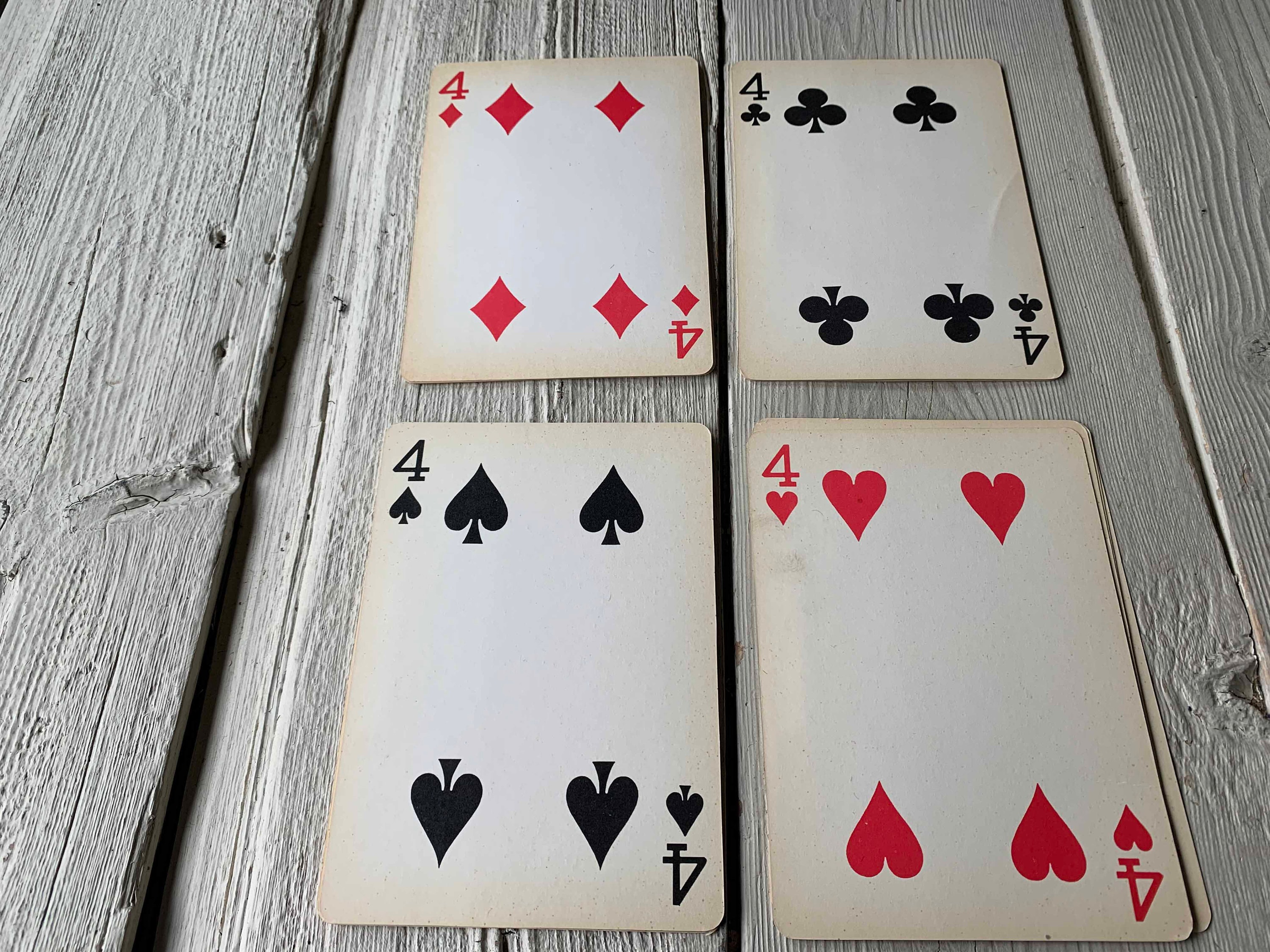 One Vintage Jumbo Card Midcentury Fun Oversized Playing Cards (box 2 ...
