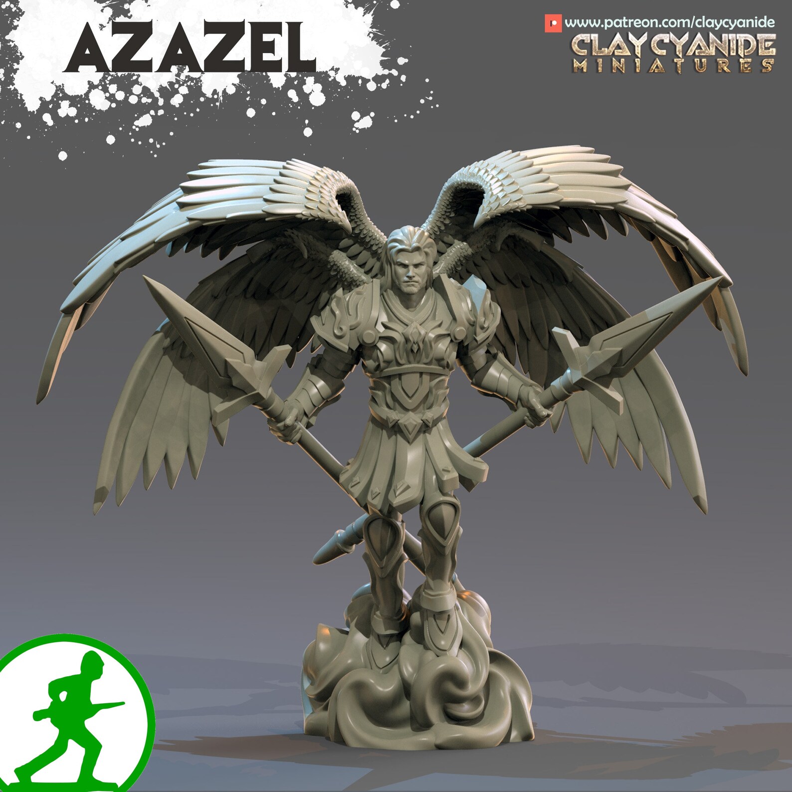 Azazel Fallen Angel Warrior Fantasy Myth Angels vs | Etsy