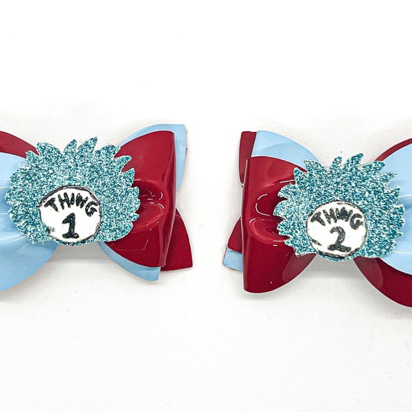 Thing 2 Hair Bow - Etsy