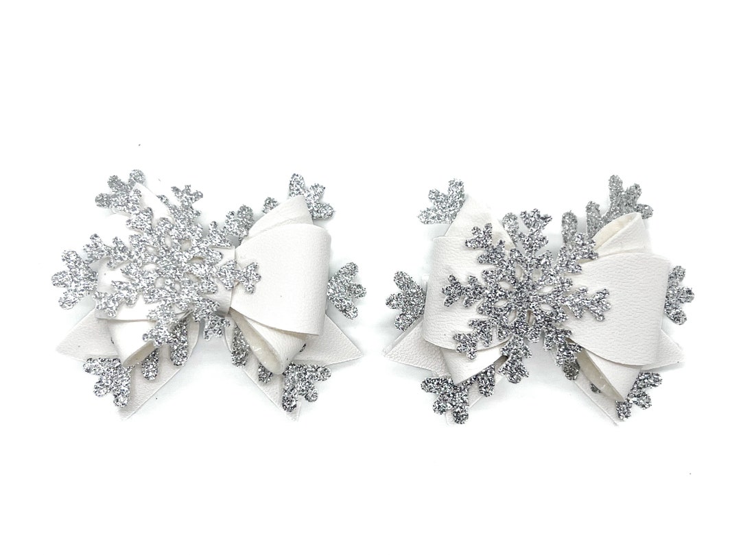 White Winter Wonderland Pigtail Set - Glitter Christmas Piggy Set ...