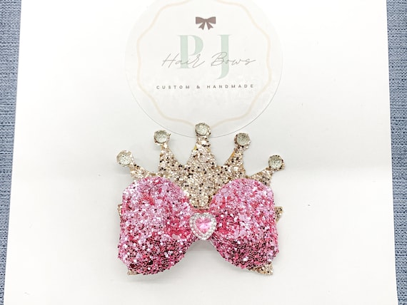 Princess Crown Hair Bow Princess Crown Nylon Headband Gold | Etsy