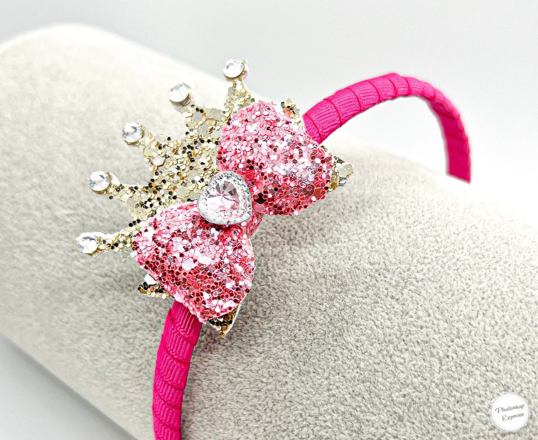 Princess Crown Headband ~ Princess Crown ~ Gold Crown Headband ~ Pink ...