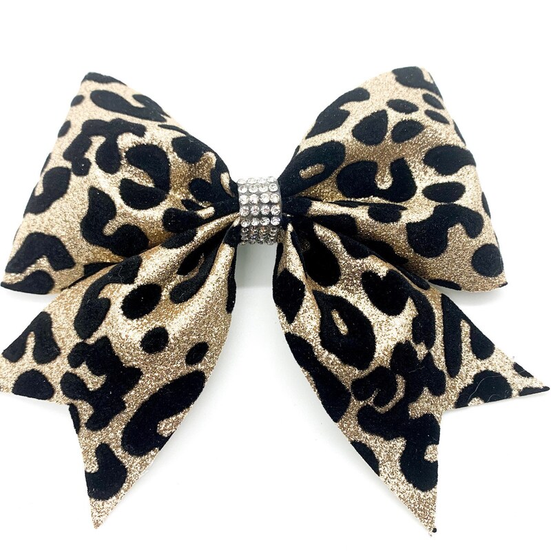 Cheetah Cheer Bows - Etsy