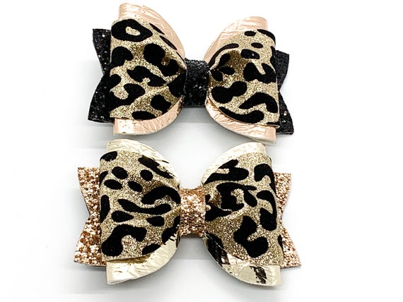 Gorgeous Cheetah Print Hair Bow Hair Bow Animal Print Hair - Etsy