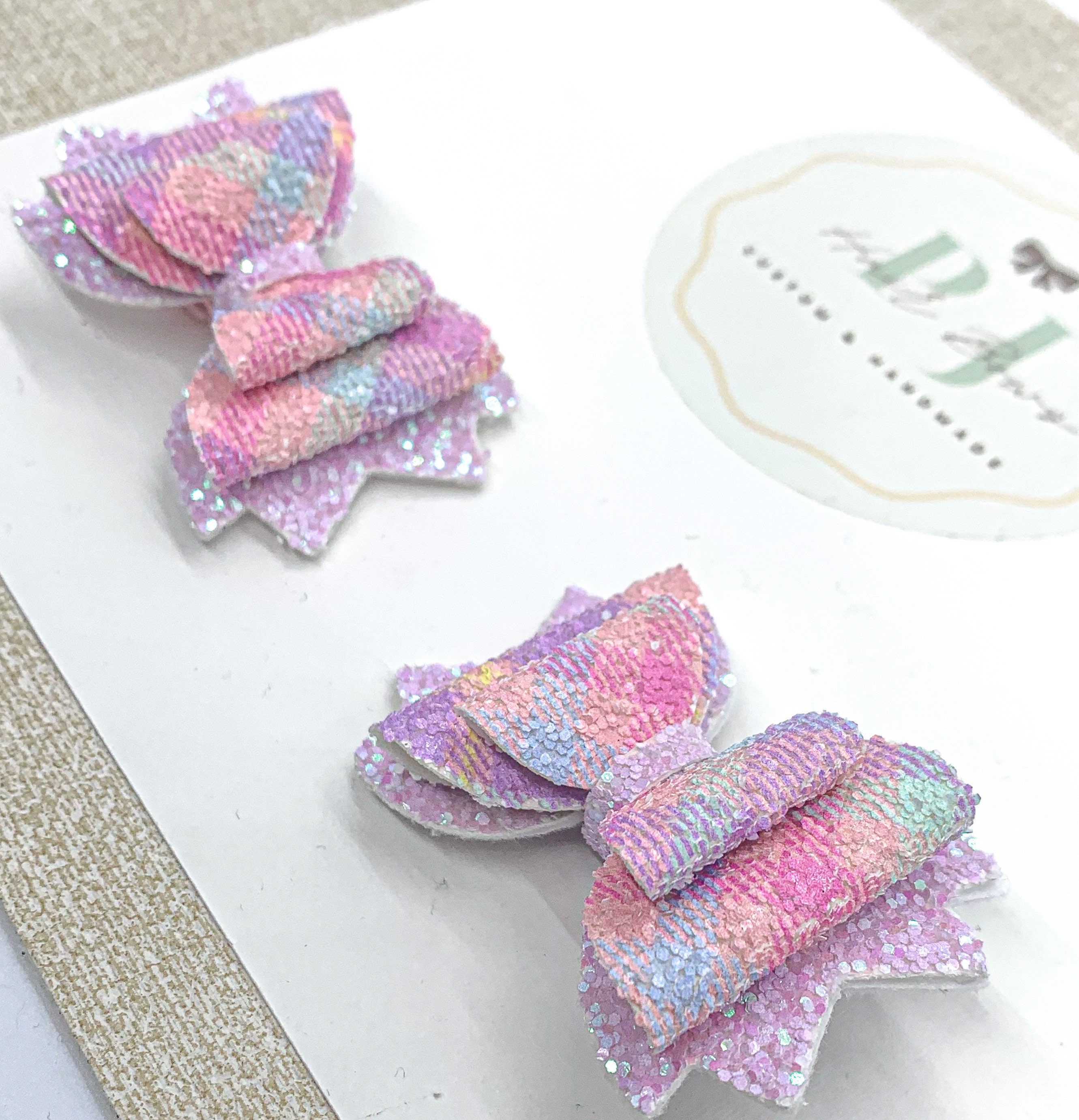 Lavender Plaid Glitter Pigtail Set, Purple& Plaid Piggies, Girl’s ...