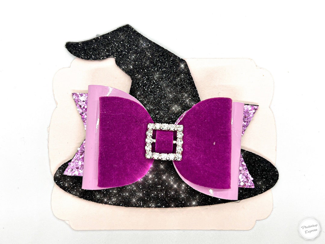 Halloween Hair Bow ~ Wicked Witch Glitter Hair Bow ~ Witch Nylon ...