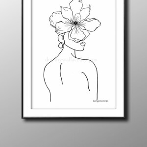 Line Art Print | Fashion Feminine Line Drawing Print | Feminist Print ...