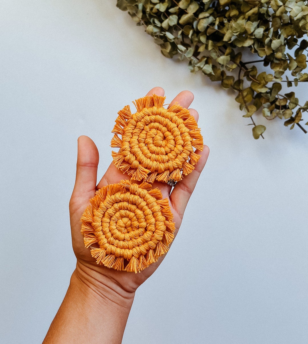 Macrame Car Coasters Boho Mini Car Coasters Car Coasters Car ...