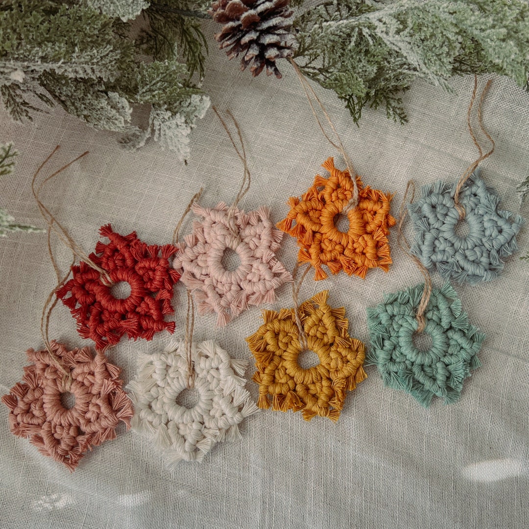 Macrame Snowflake Ornament Macrame Christmas Ornaments - Etsy