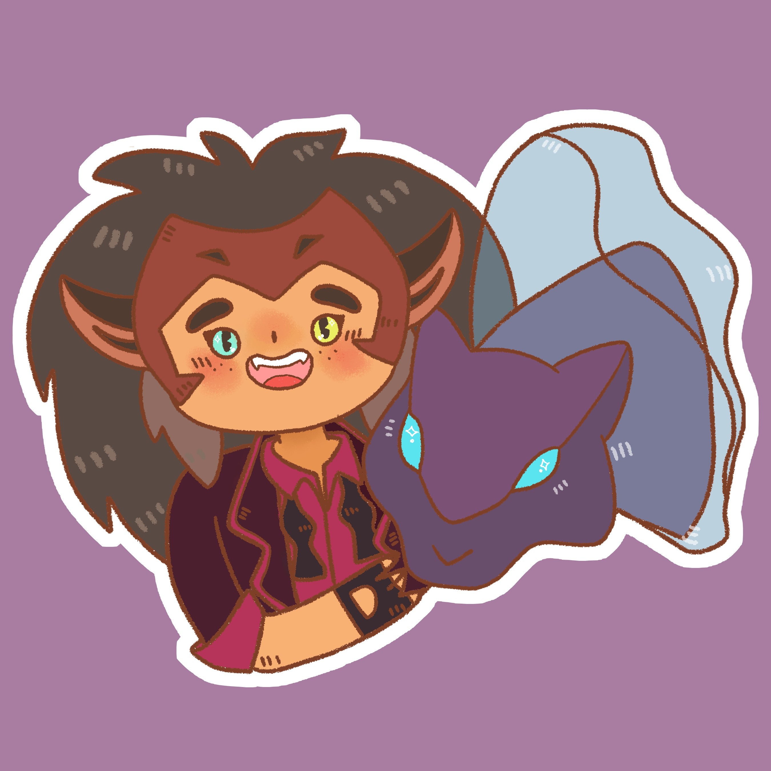 Catra y Melog She-Ra Inspirado Vinilo Mate Pegatina / | Etsy