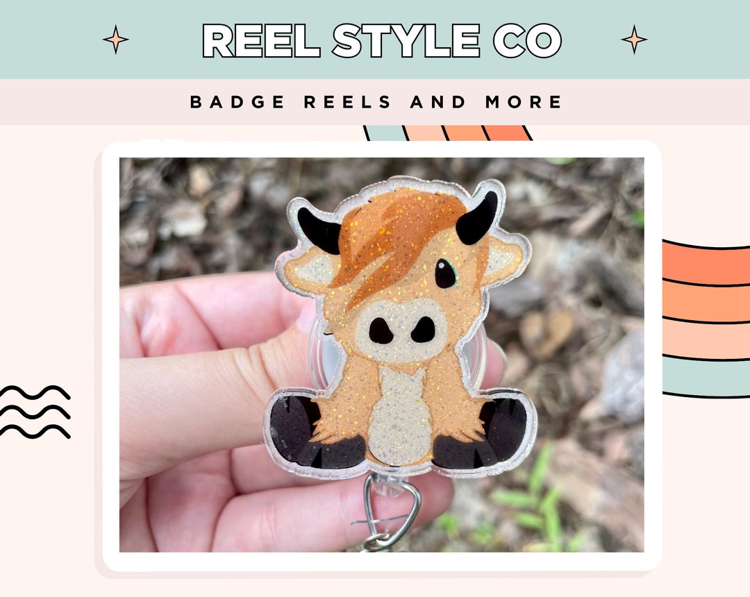 Highland Cow Badge Reel, Medical Badge Reel, Cute Badge Reel, Animal ...